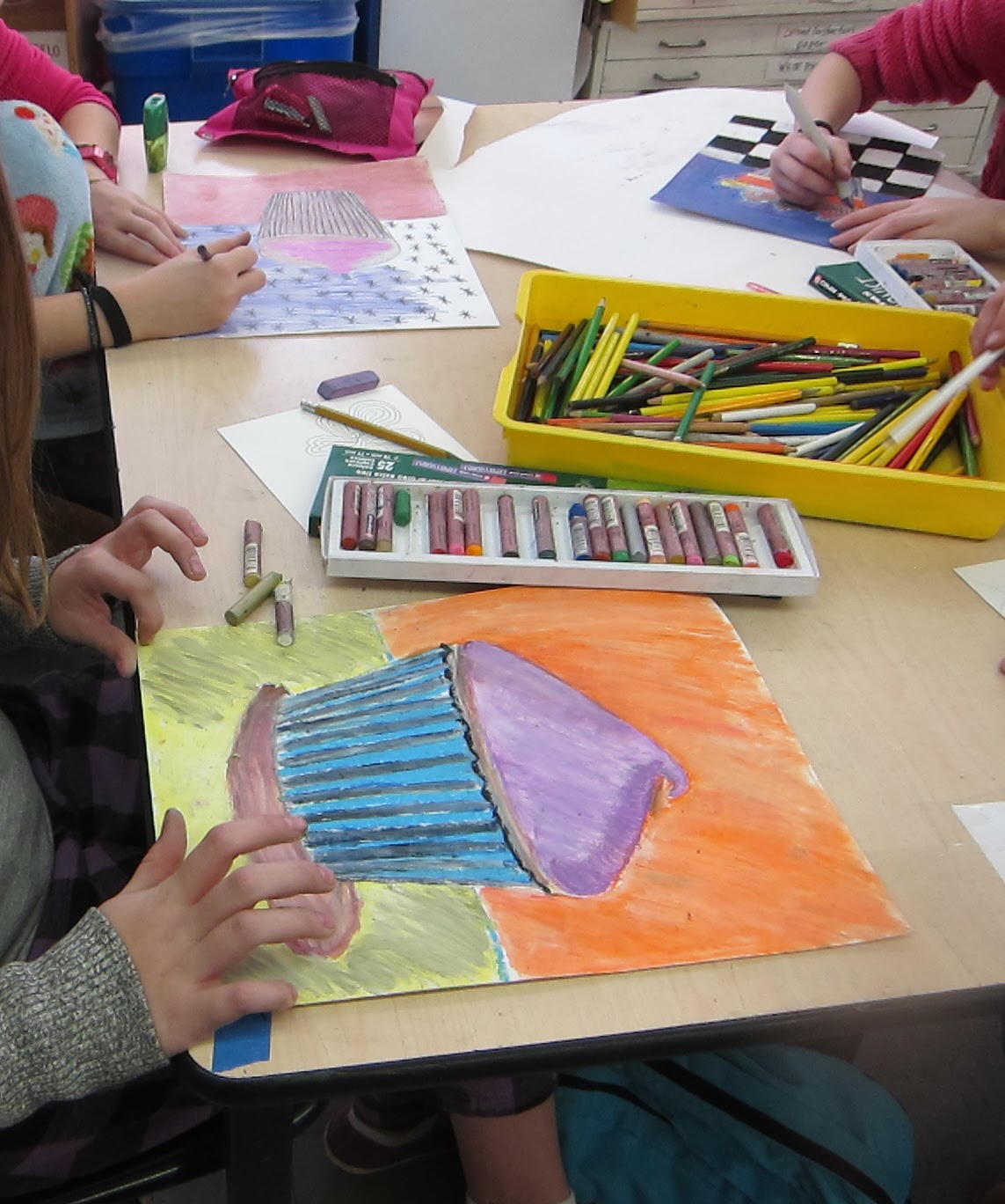 Studio Art with Ms. Hopenwasser: Grade 6: Drawing Cupcakes!