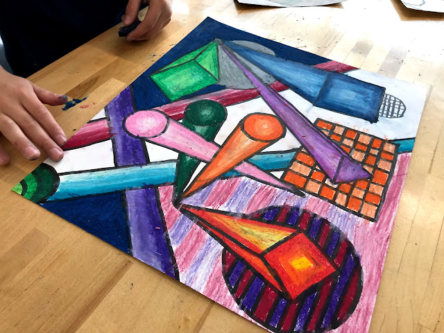 Paintbrush Rocket: 5th Grade - One Point Perspective Abstracts inspired ...