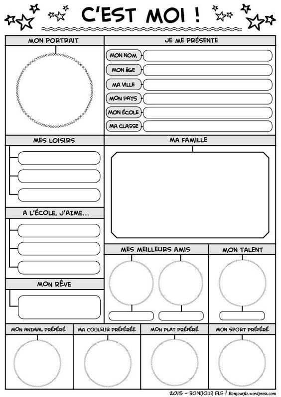 La Classe de Madame F. - La Rentrée: Je me presente