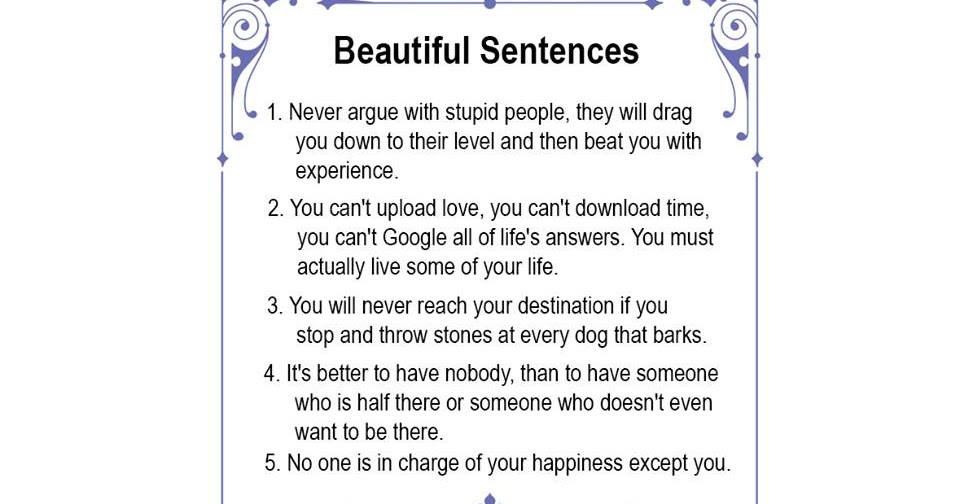 Teacher Neidinha Franca: Beautiful Sentences Collection