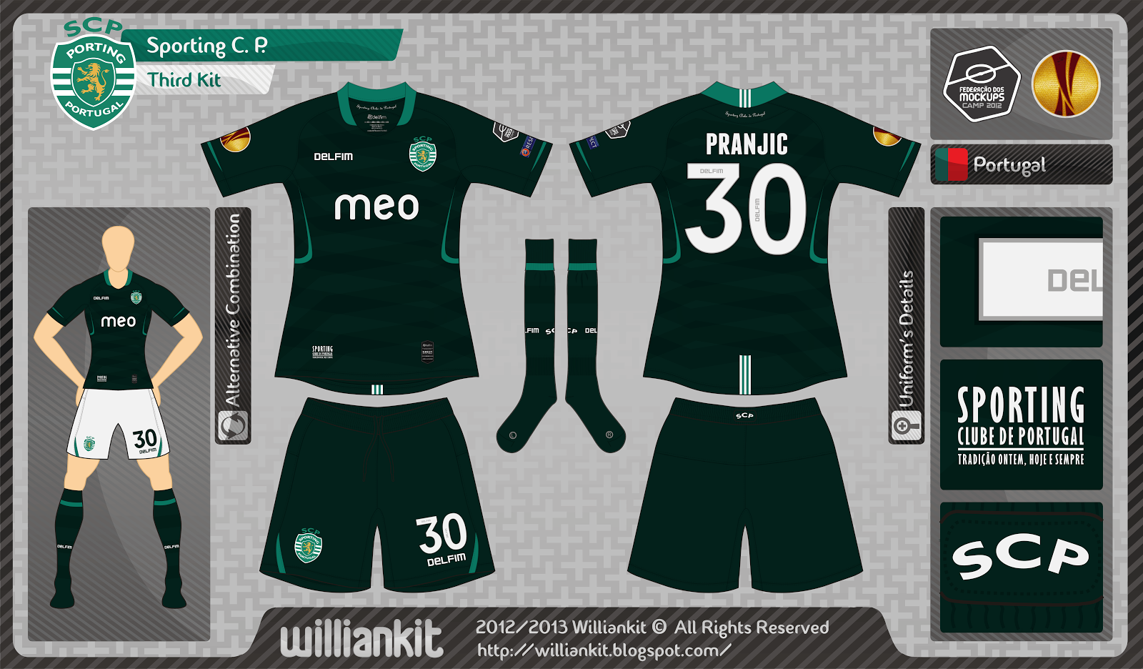 Willian Kit: Sporting C. P. - 2012/13 Delfim Kits