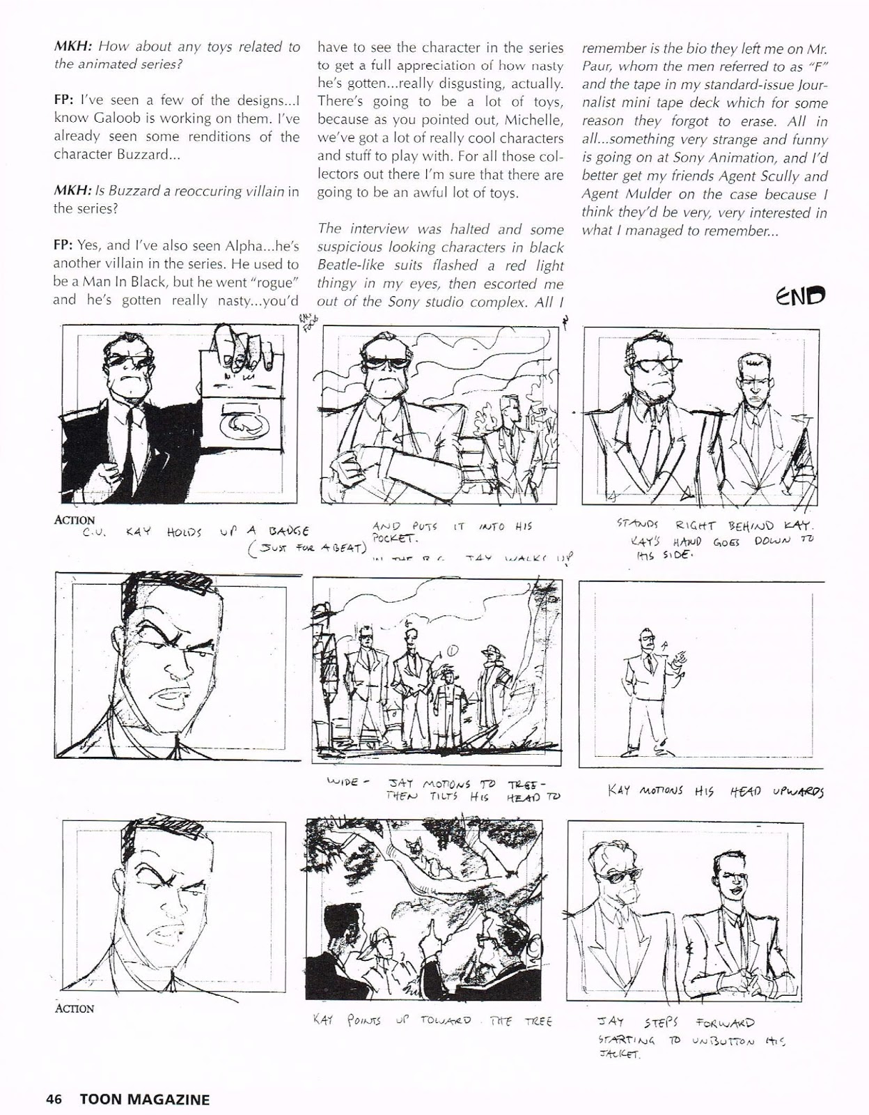 The Dork Review: MIB the Series Article from Toon Magazine