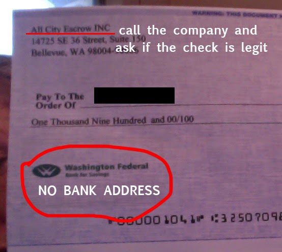 How to tell if checks you receive are fake ~ Simple Online Dollars