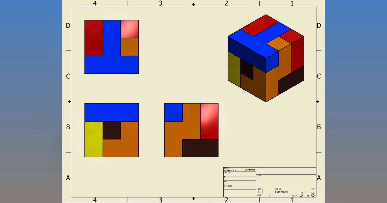 Grant Donahue's Engineering Portfolio : IED Project 2: Puzzle Cube