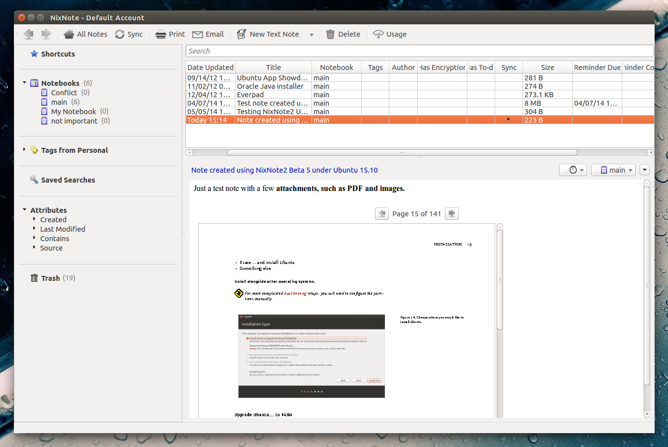 Неофициальный клиент Evernote для Linux Itc Life