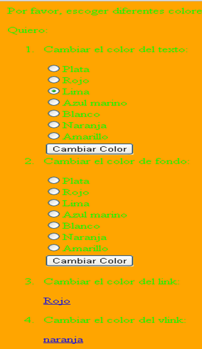 DISEÑO Y CREACIÓN DE PÁGINAS WEB: APLICAR COLORES EN JAVASCRIPT
