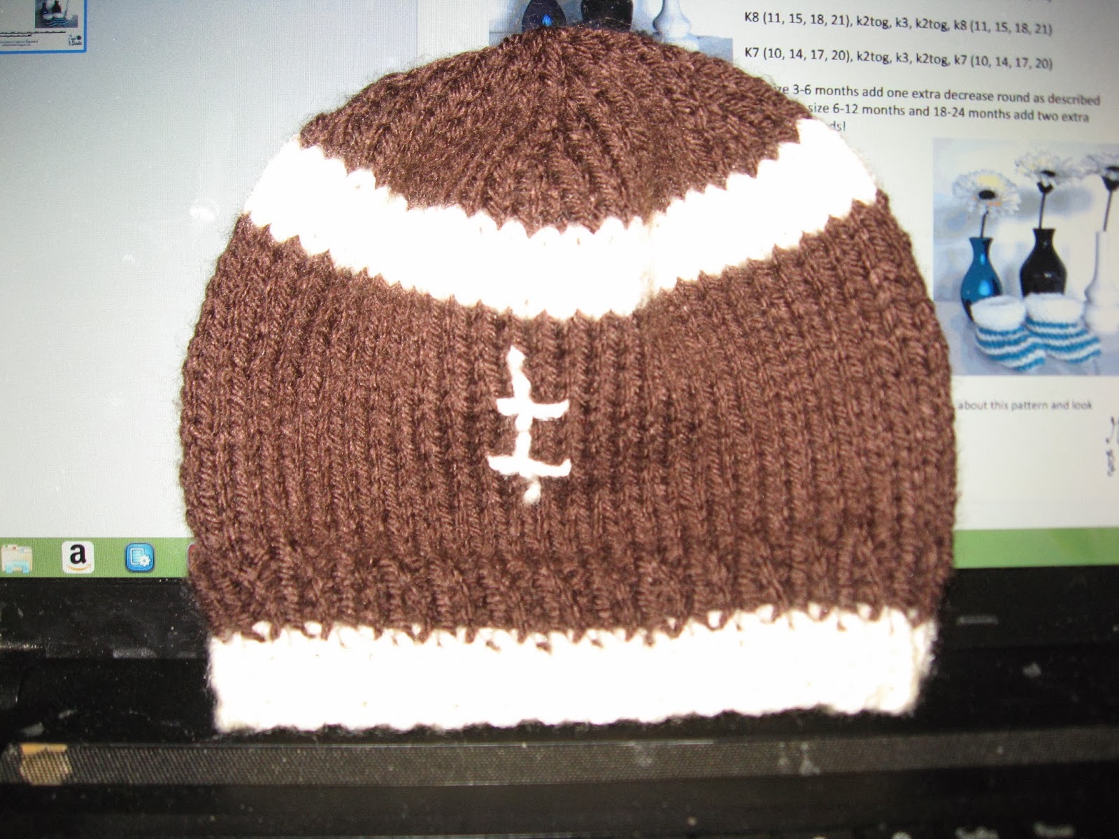 Knitted Football Hat