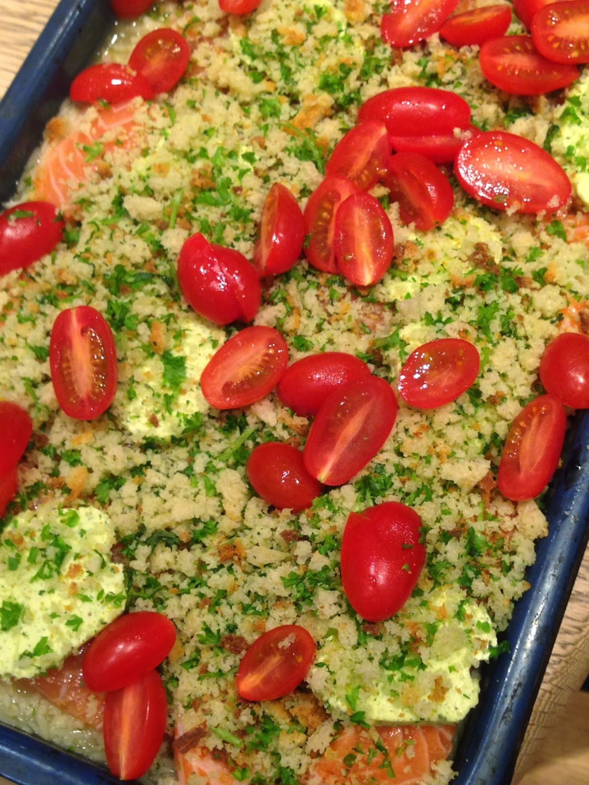 Mamma Britas matblogg: Laks og ris i langpanna