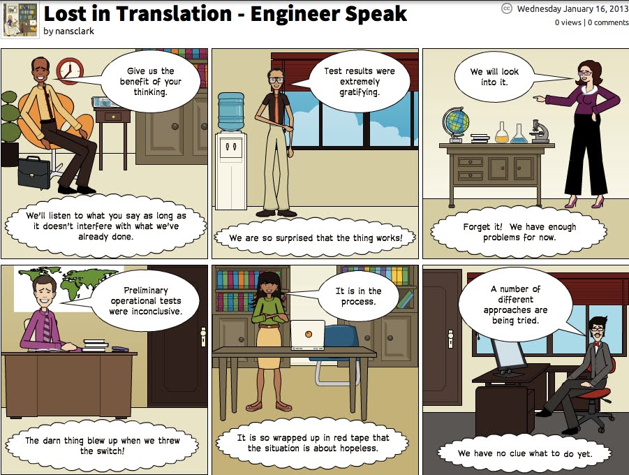 Lost in Translation - Cartoon Thursday - An Engineer's Aspect