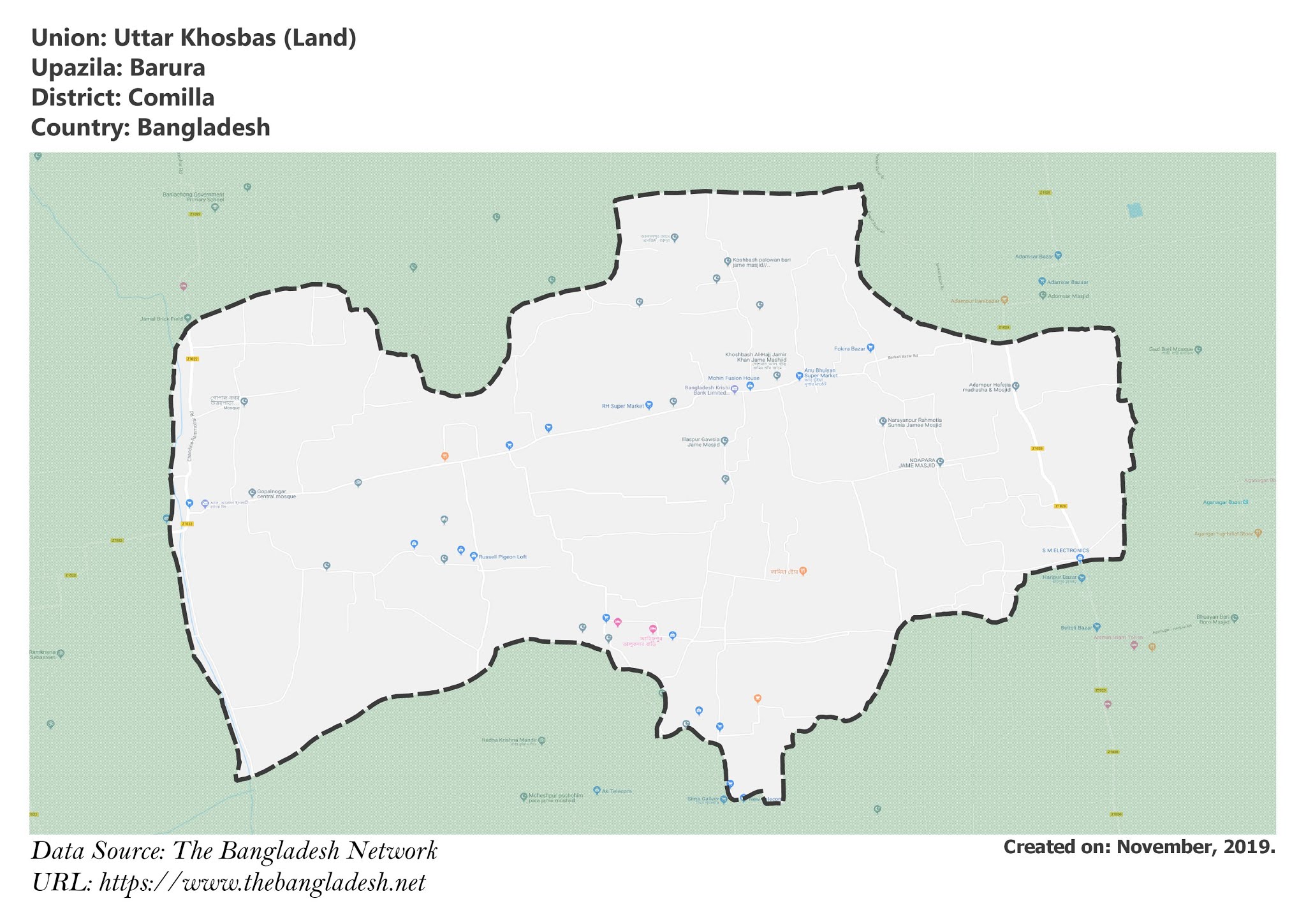 Uttar Khosbas Union, Comilla