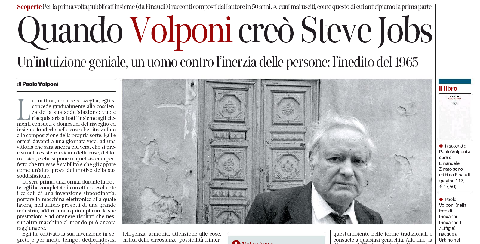 materialismo storico: I Racconti di Paolo Volponi e gli inediti