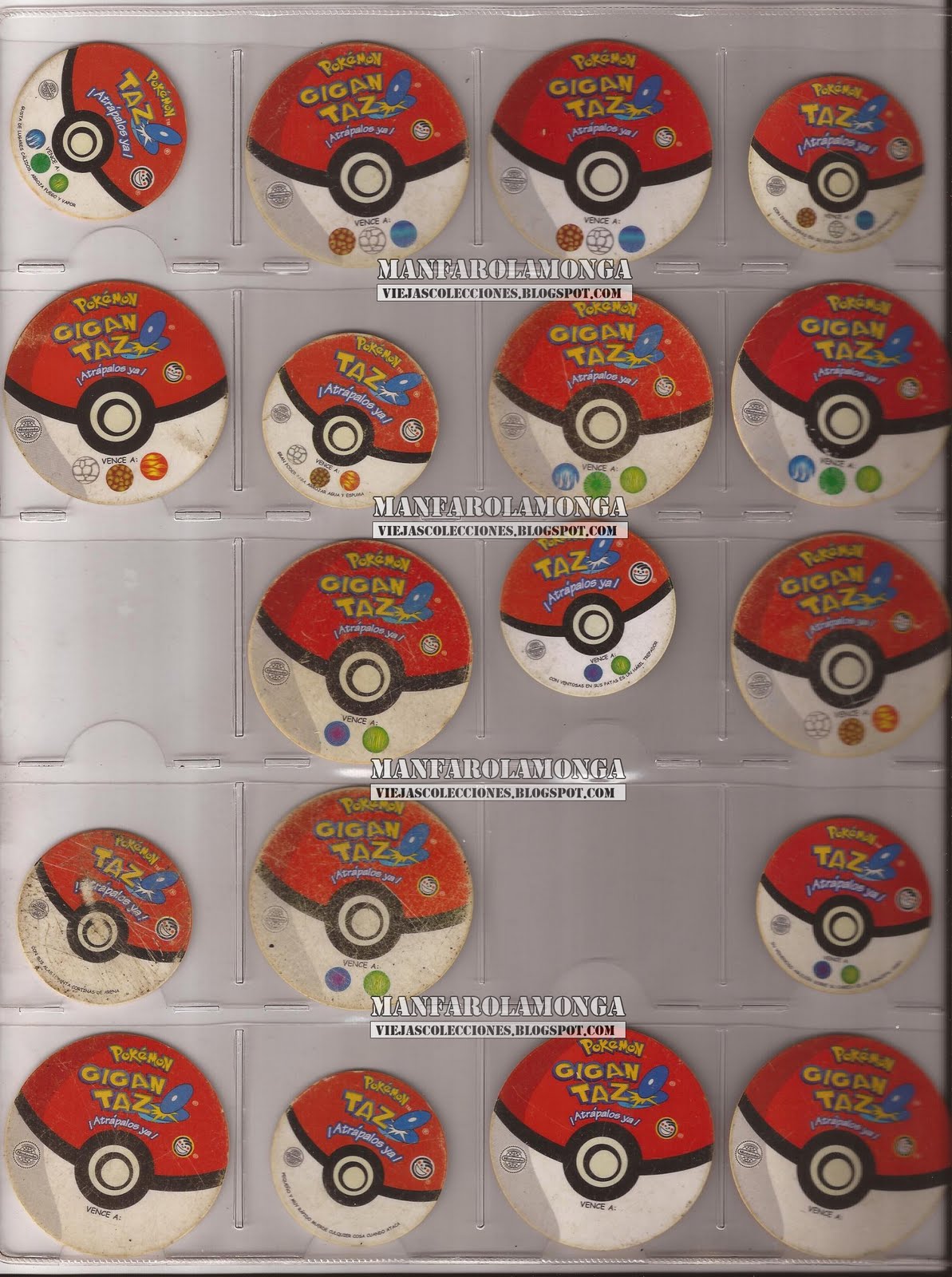 Viejas Colecciones: 1999-Tazos Pokémon y Gigantazos Pokémon