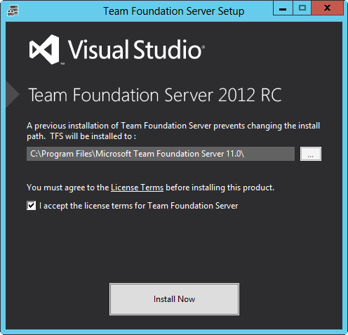 Bharath Tech Update: Install and Configure Team Foundation Server 2012 RC on Windows Server 2012 RC