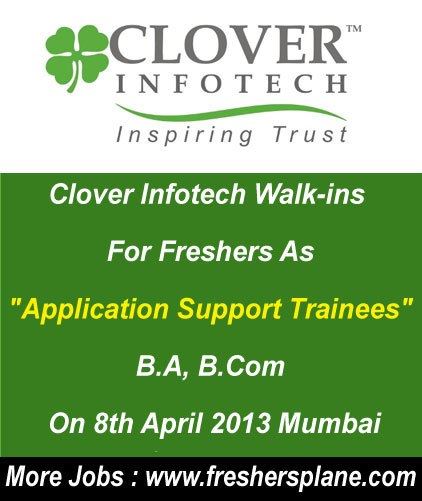 CLOVER INFOTECH PVT LTD"TECH SUPPORT TRAINEE" 8 APRIL 2013 - MUMBAI ...