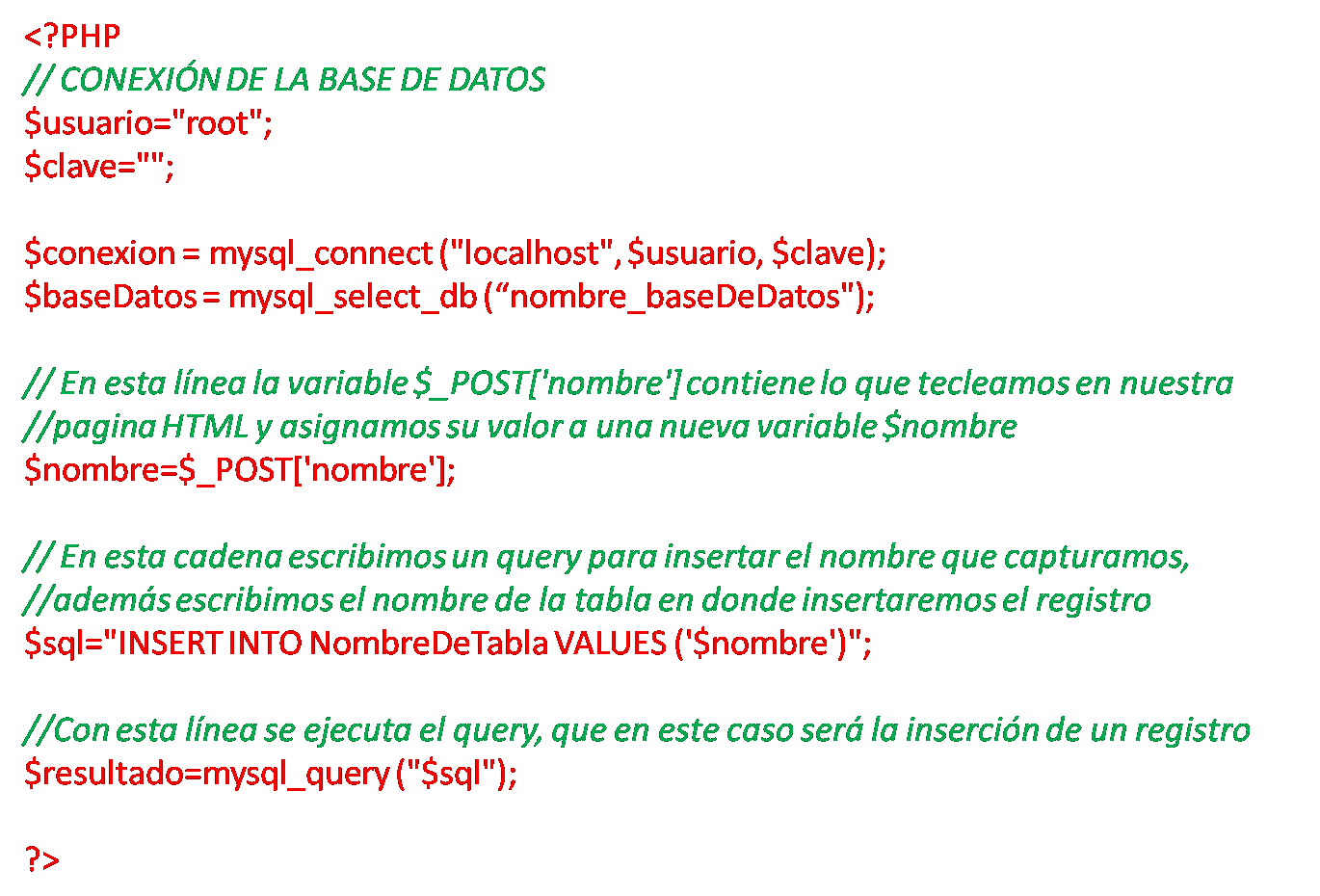 Php Y Mysql Como Insertar Un Registro Tutorial Parte Ii