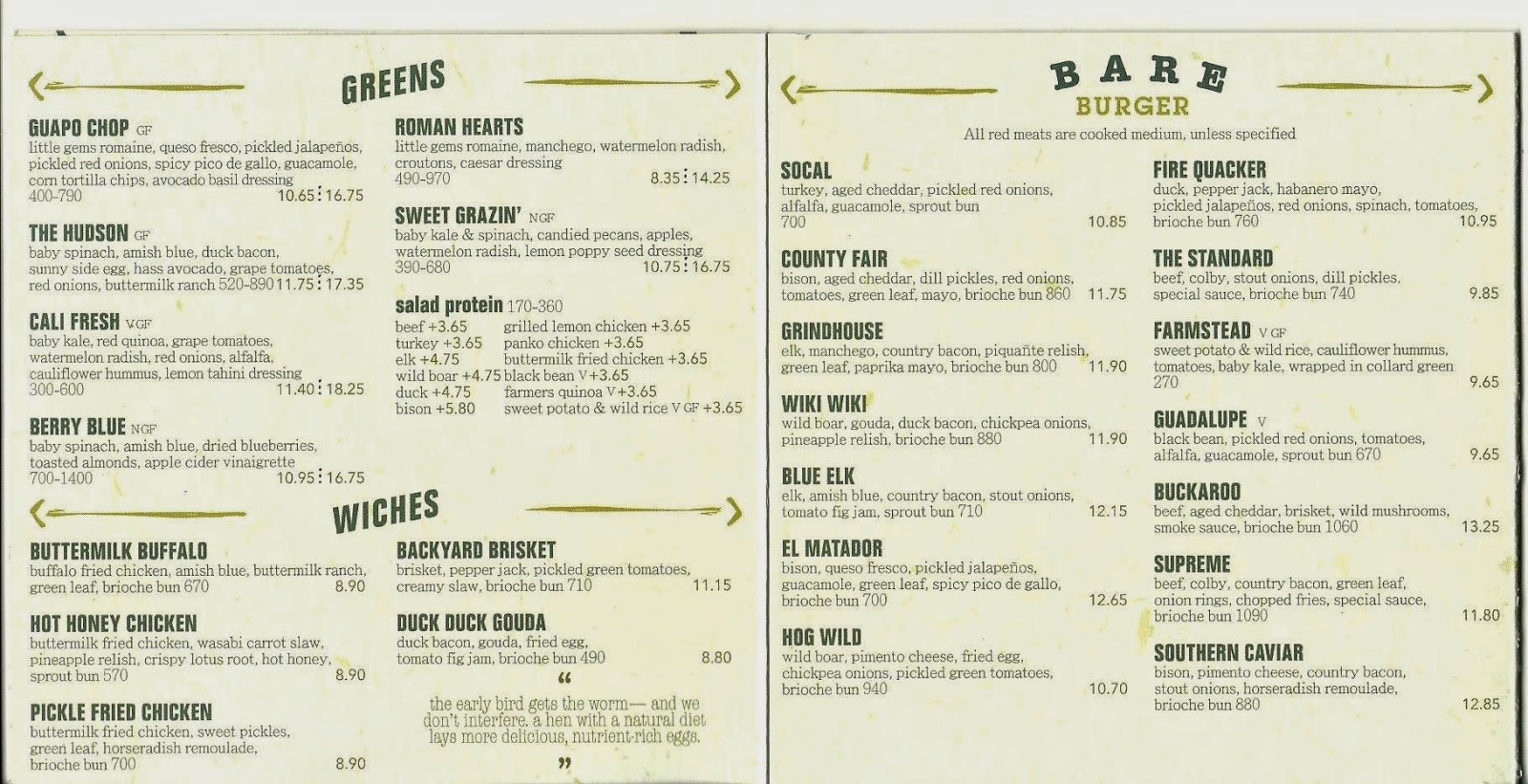 Edge of the City: Bareburger's New Menu