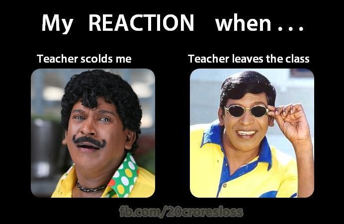 My funny reaction photos - When teacher scolds me ~ Only 4 Funny
