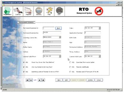 Software Projects: RTO - Regional Transport Office System