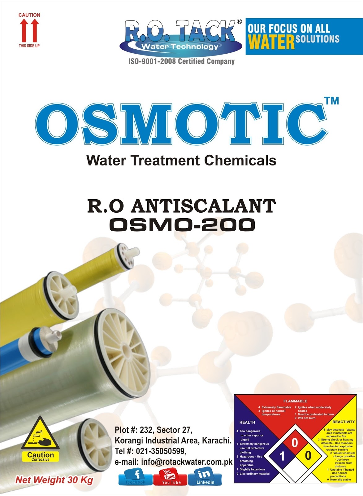 R.O.Tack water technology: OSMOTIC – 200 Reverse Osmosis Chemicals ...