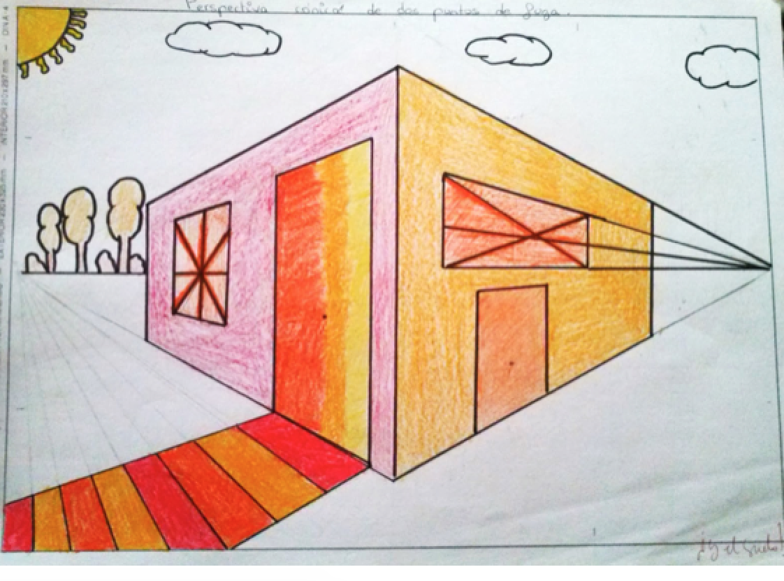 Casa en PERSPECTIVA OBLICUA