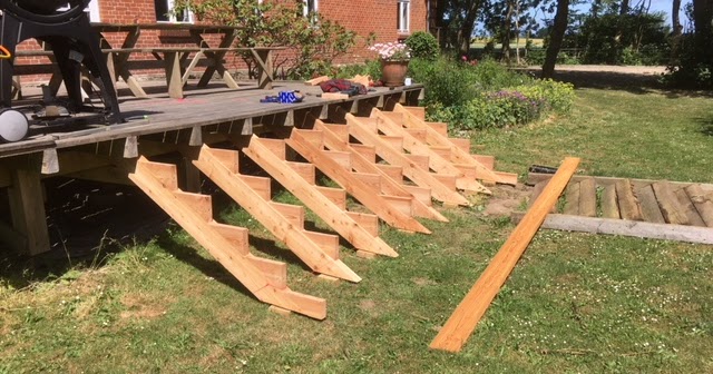 Bloksav: Trappe til terrassen