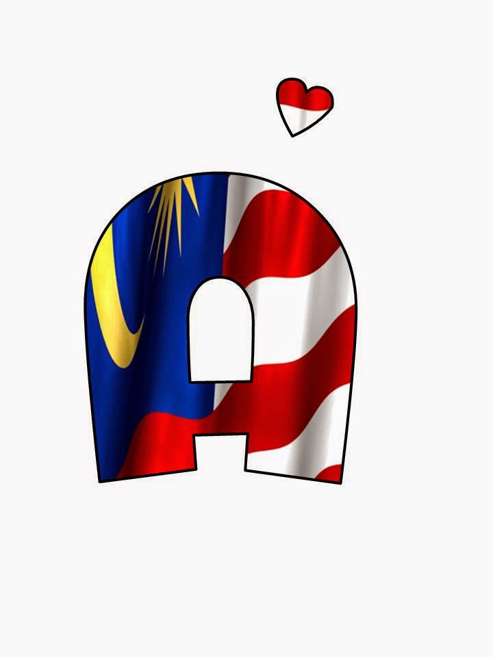 GENIUS KIDS ZONE: Koleksi Huruf Berlatarbelakang Bendera Malaysia