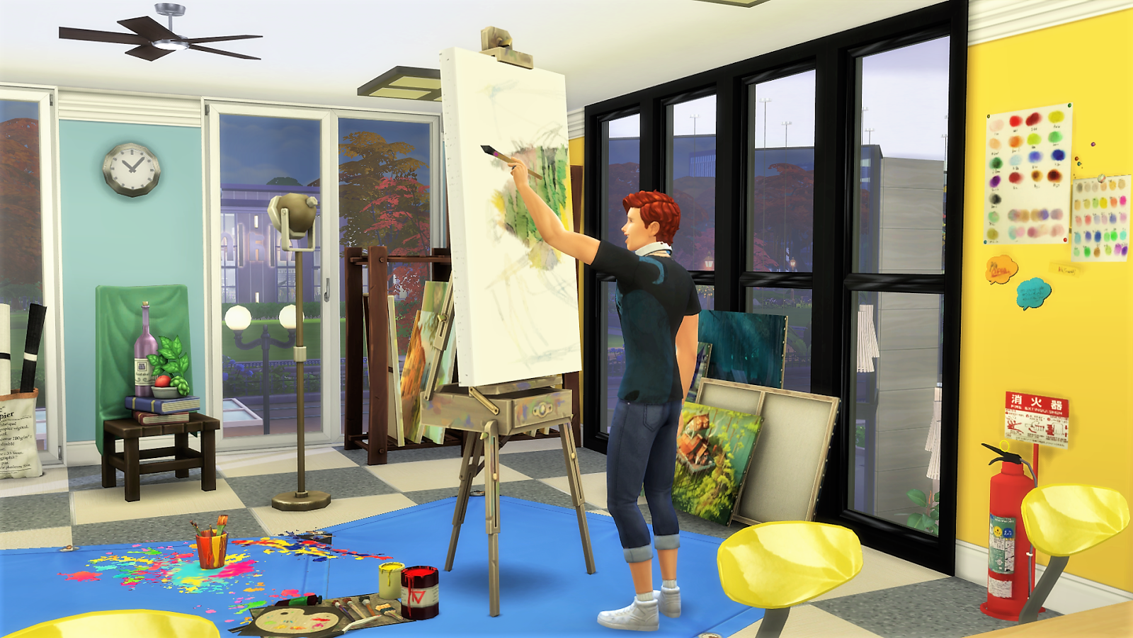 sim house design workshop: Sims 4 Rainbow High School ----- 七彩中学