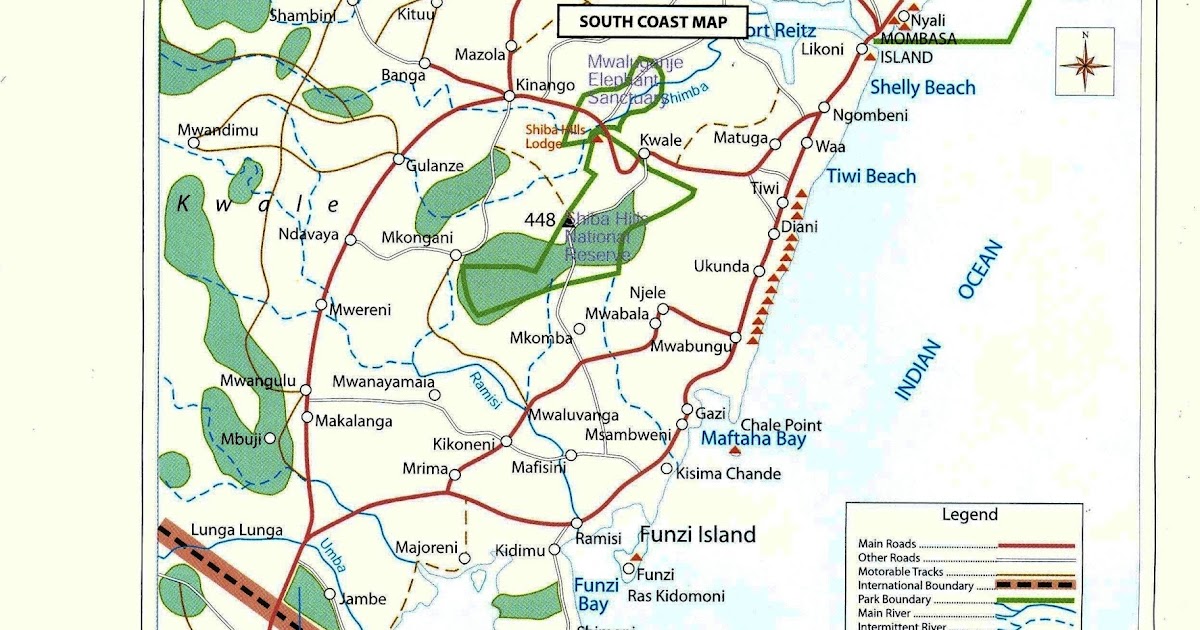 DIANI REEF BEACH RESORT & SPA: Coast Region: Maps and Information