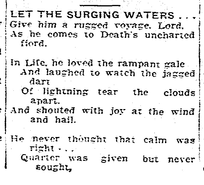 Clare Harner, poet of immortality: August 2018