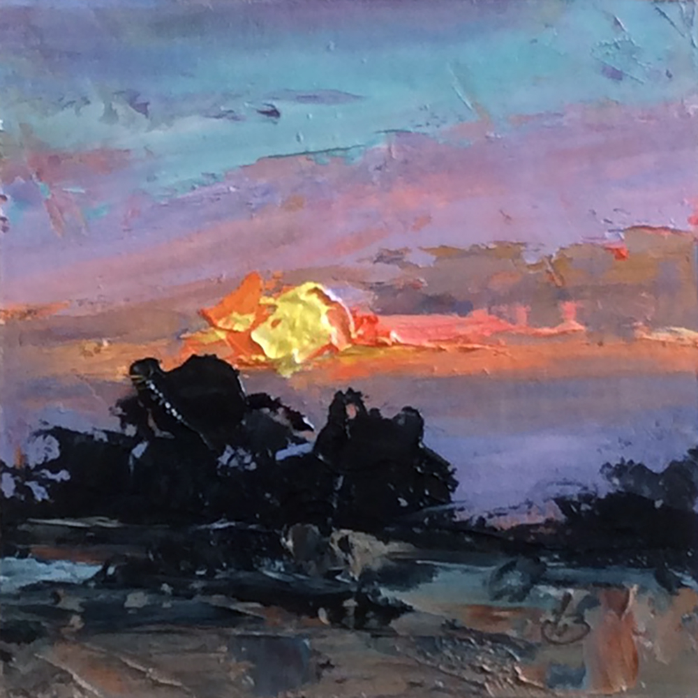 TOM BROWN FINE ART: COLORFUL SUNSET by TOM BROWN