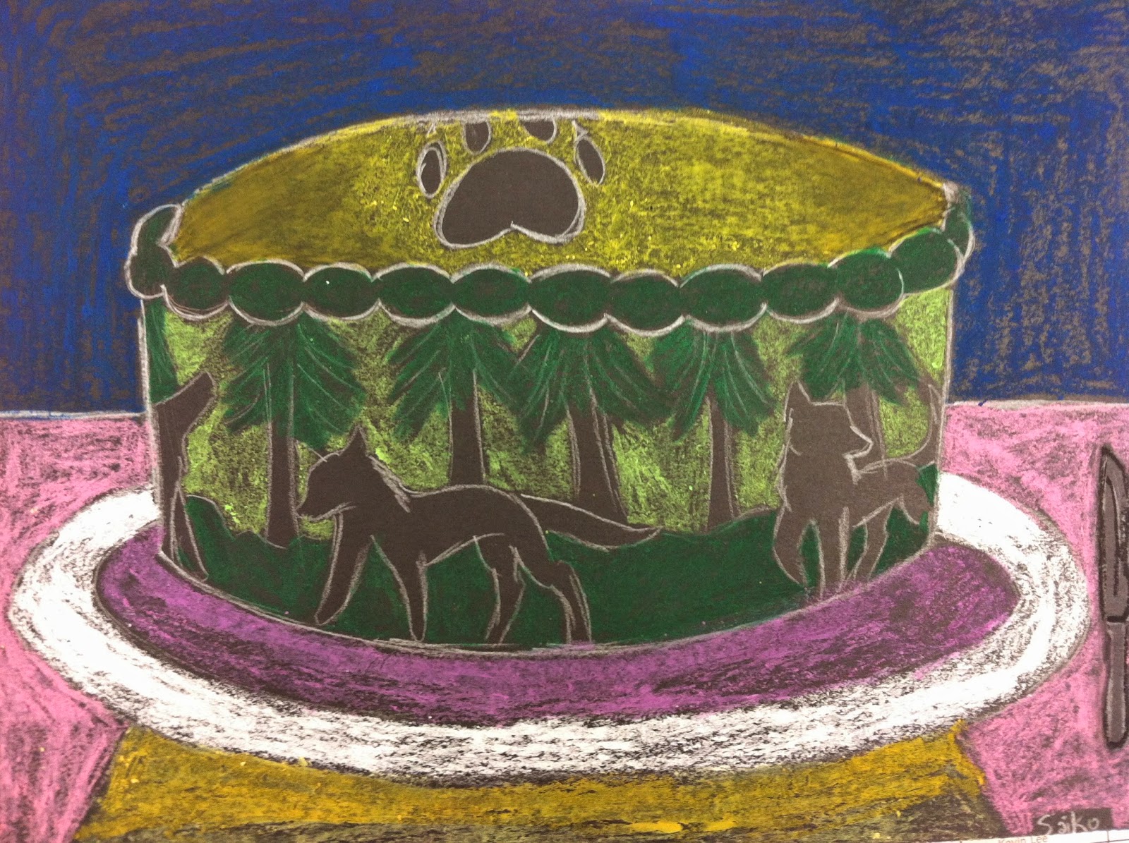 Mrs. Wille's Art Room: Oil pastel desserts inspired by Wayne Thiebaud