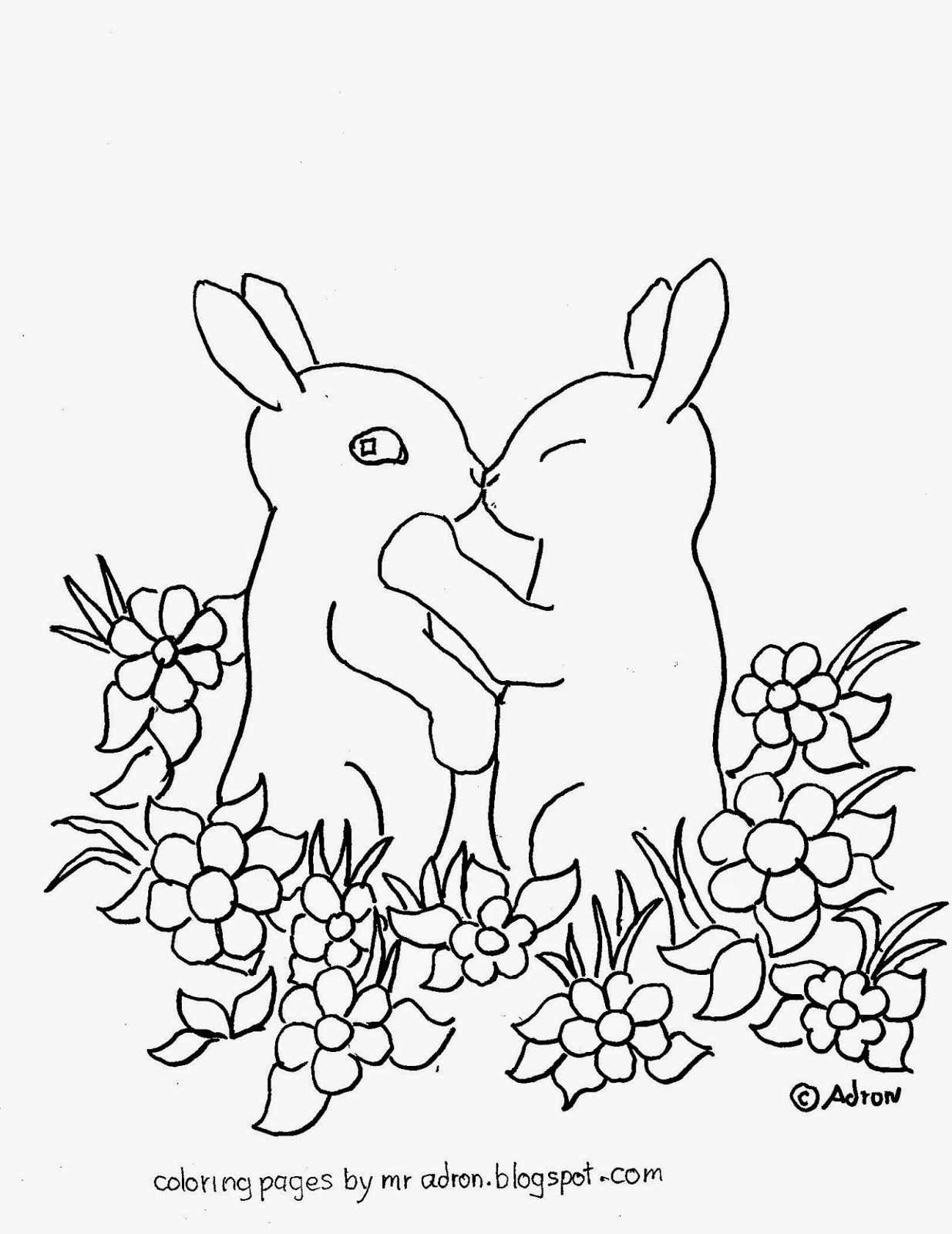 Coloring Pages for Kids by Mr. Adron: Fee Coloring Page of Baby Rabbits ...