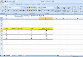 koleksi rumus excel: RUMUS MENGHITUNG RATIO