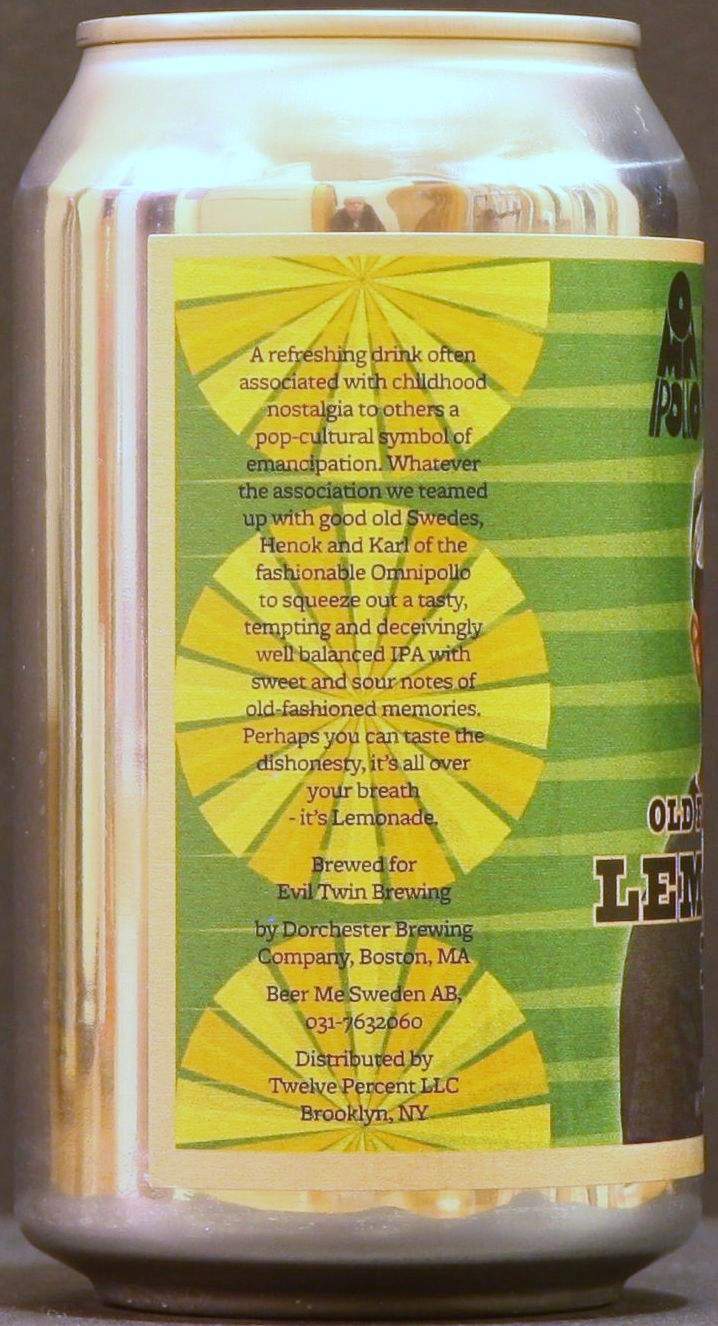 Burk-Bloggen: Omnipollo / EvilTwin Brewing Old Fashioned Lemonade IPA ...