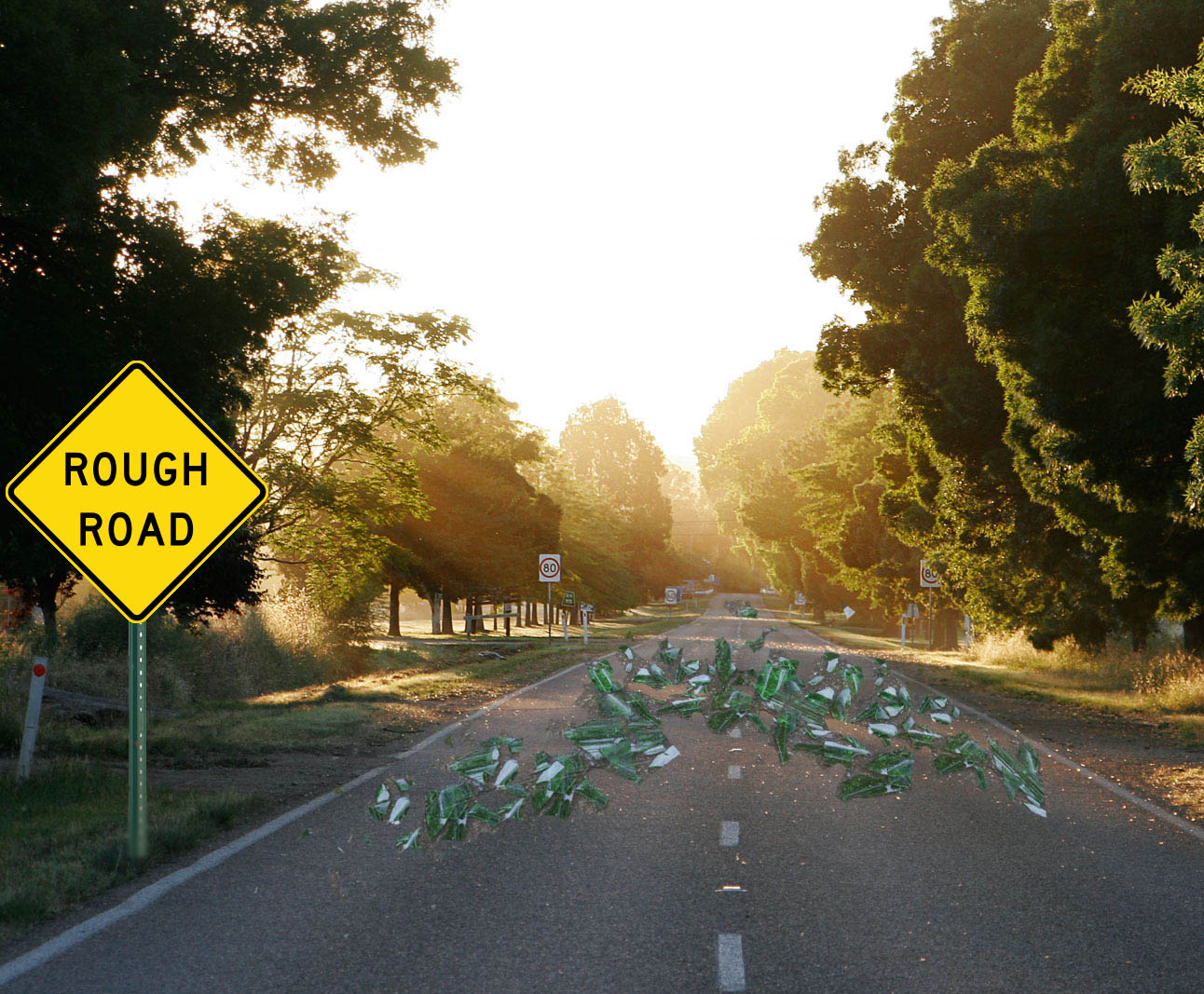 Karen's Chevere Art Corner: 11th Day of Photoshop: Road Signs