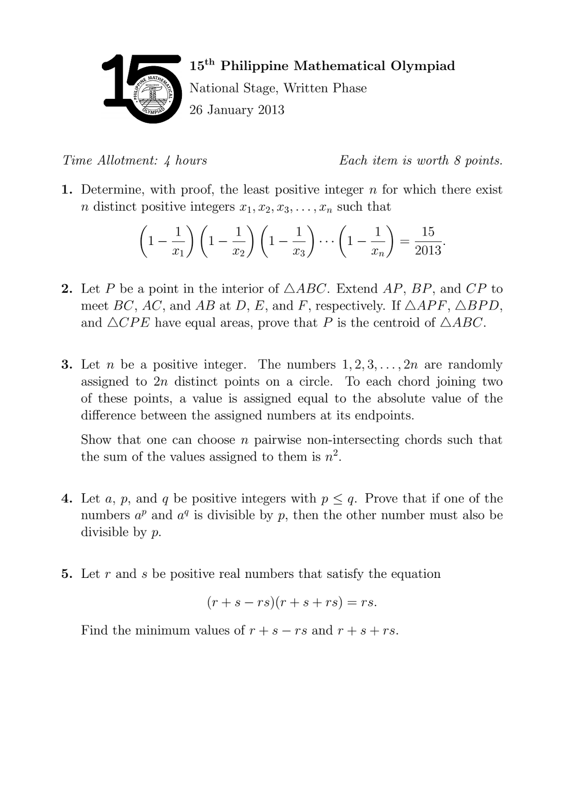 Blog For High School: Paper Test: Philippine Mathematical Olympiad ...