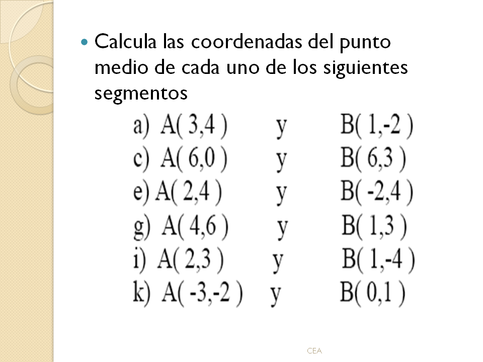 Newton Matemáticas: Punto medio de un segmento