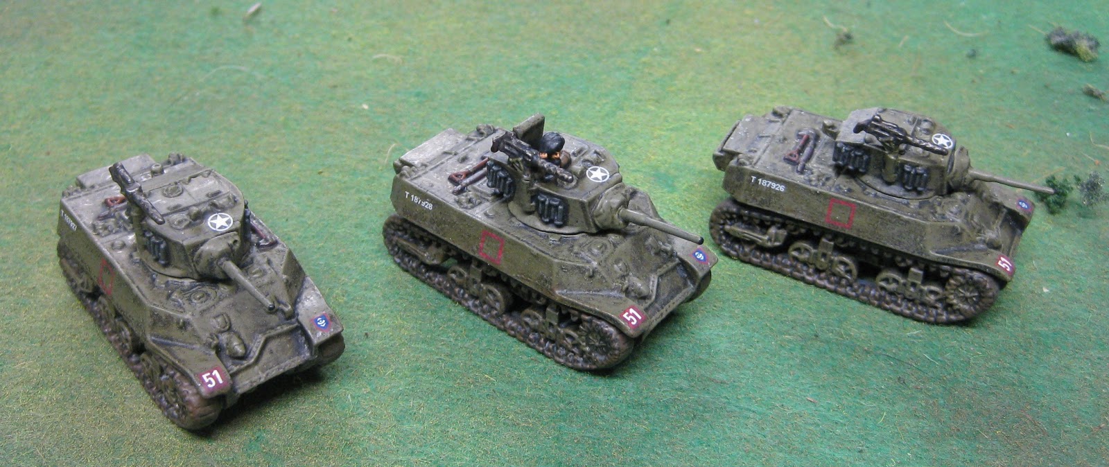 Scott's War-gaming: British Recce - Stuart VI tank platoon - FoW