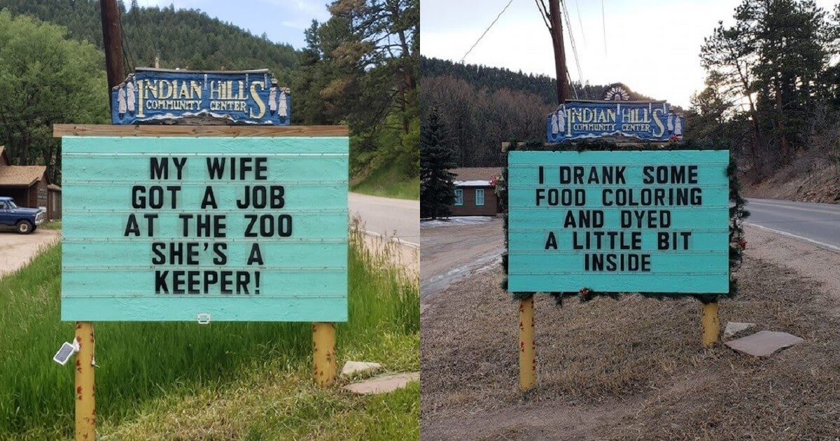 Hilarious Pun Dad Jokes On Community Road Signs