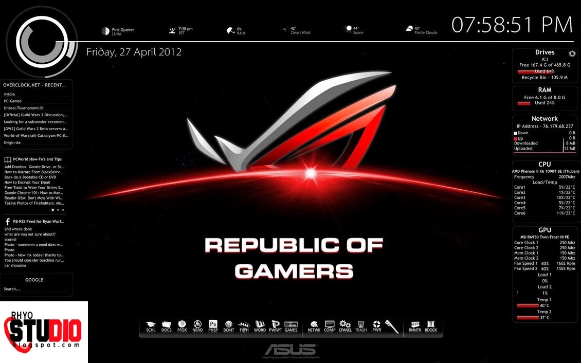 Windows 7 ROG [Republik Of Gamer] Full Version | Rhyo Studio