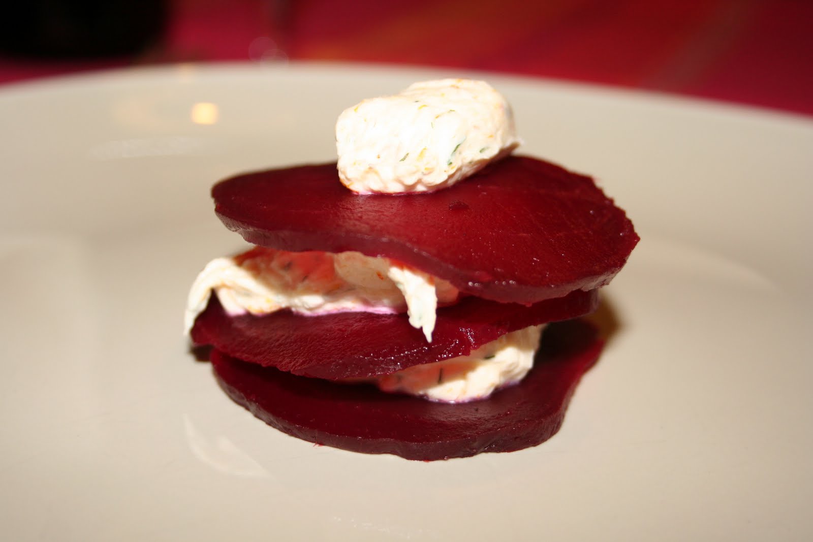 de la soupe au dessert: Millefeuille de betterave au haddock