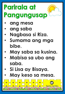 Teacher Fun Files: Mga Parirala at Pangungusap sa Pagsasanay sa Pagbasa