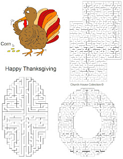 Church House Collection Blog: Turkey Mazes for School Teachers