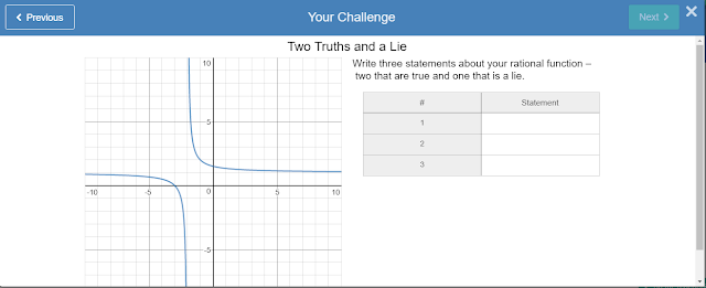 Two Truths & a Lie: Rational Functions