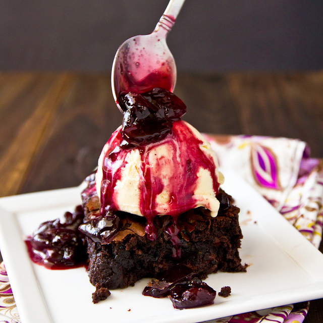 Best Best Recipe Roasted Cherry Brownie Sundaes
