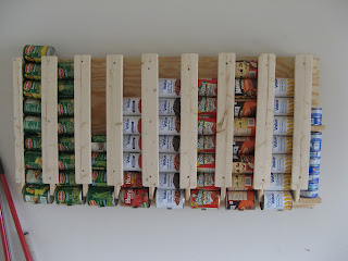Easy Frugal Living: Space Saving Wall Mounted Canned Food Rotating Rack