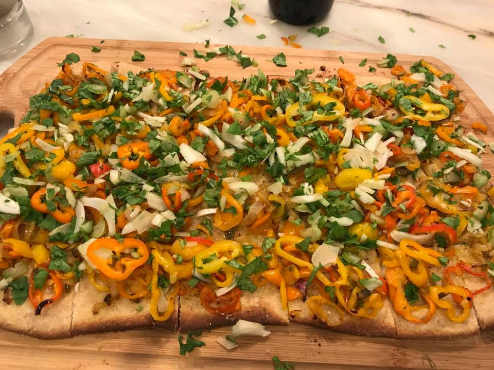 Marya's Recipes: Tri Color Pepper and Arugula Pizza