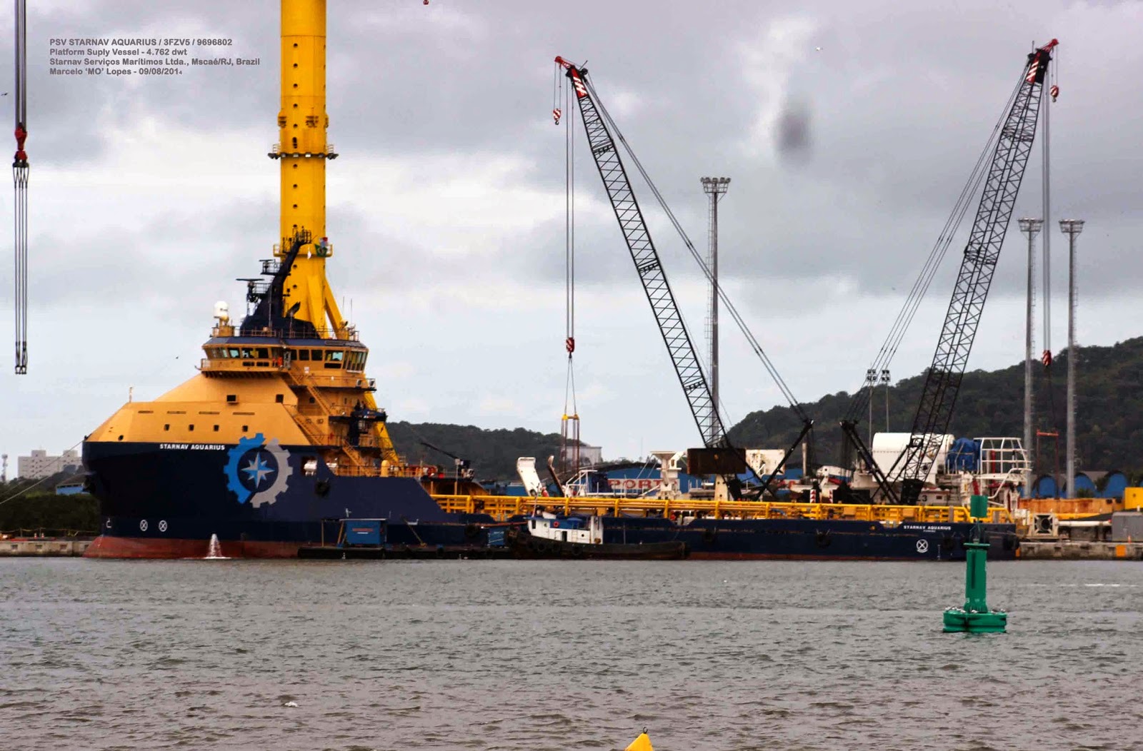 Santos Shiplovers: PSV Starnav Aquarius / 3FZV5 - Atracado no Saipem ...