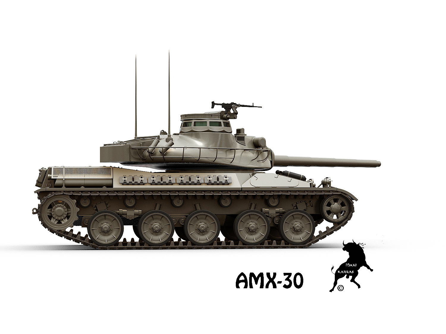 Modelos 3D: AMX-30 Mbt