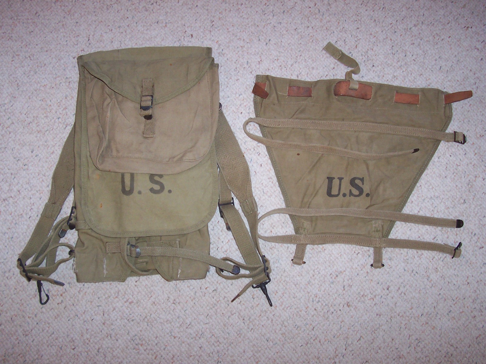 Webbingbabel: US Army M-1928 pack or haversack